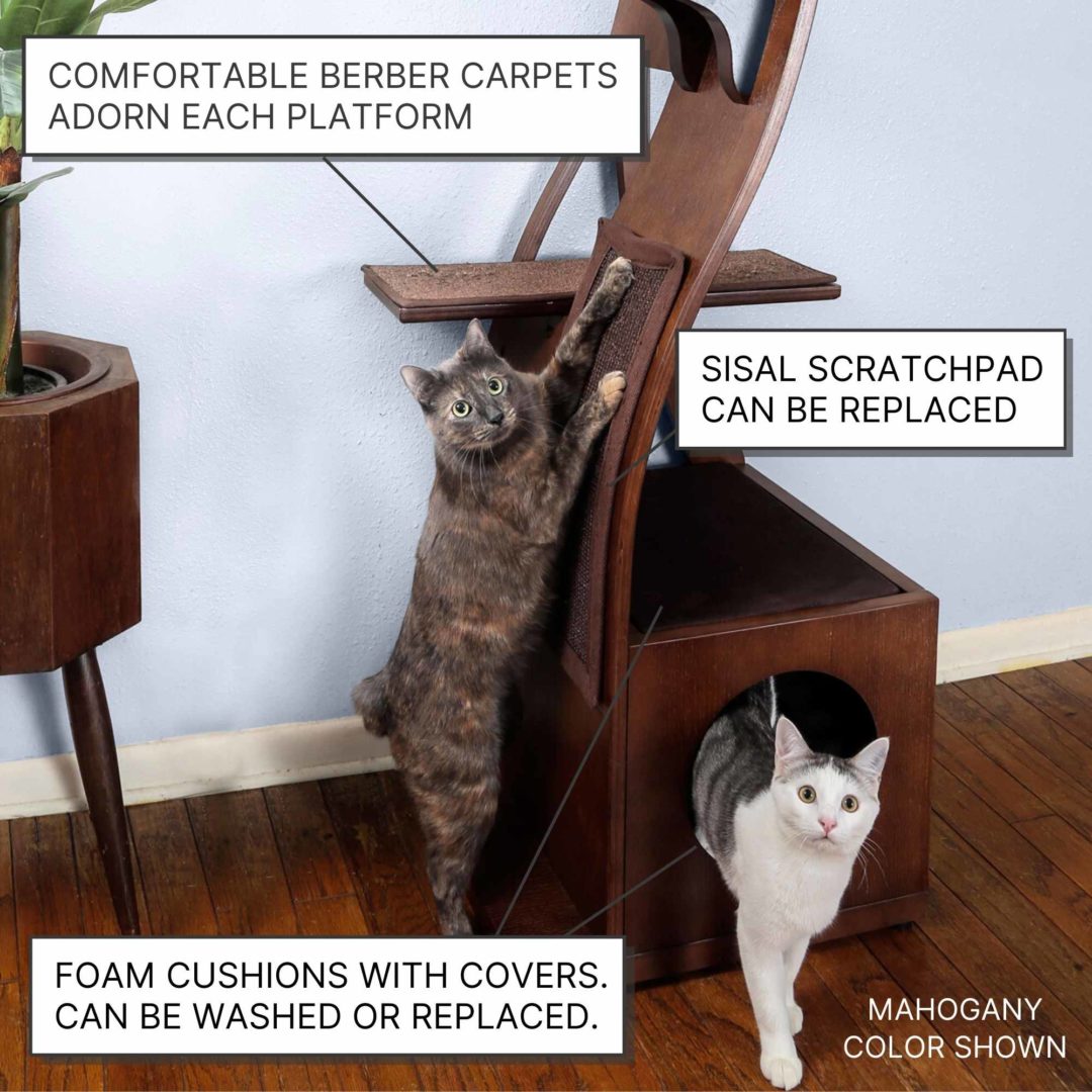 Lotus Cat Tower: A Modern Cat Tree | The Refined Feline
