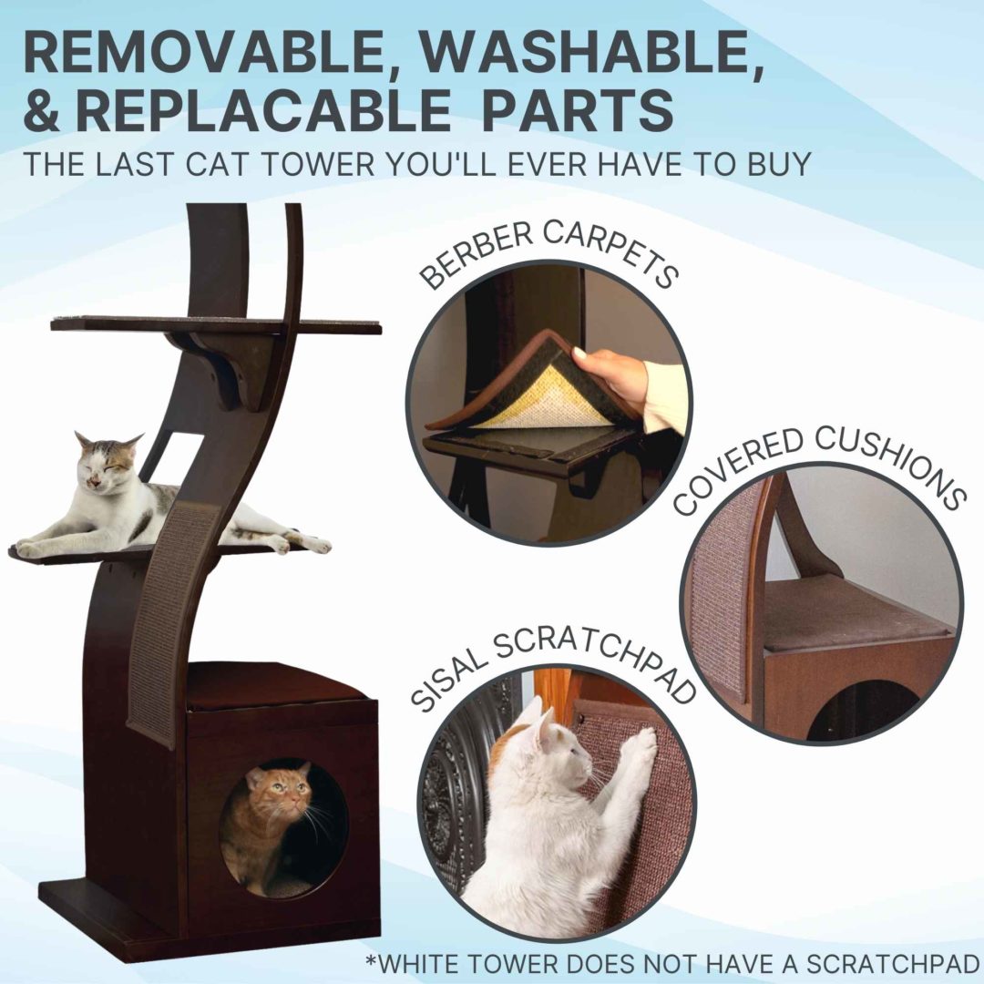Lotus Cat Tower: A Modern Cat Tree | The Refined Feline